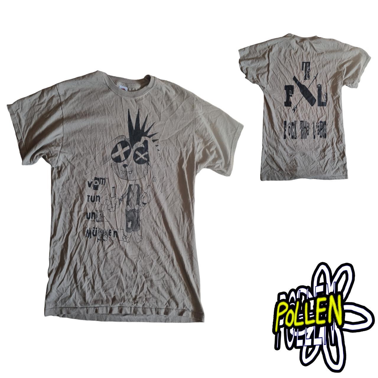 TAN GRAPHIC T SHIRT - Depop