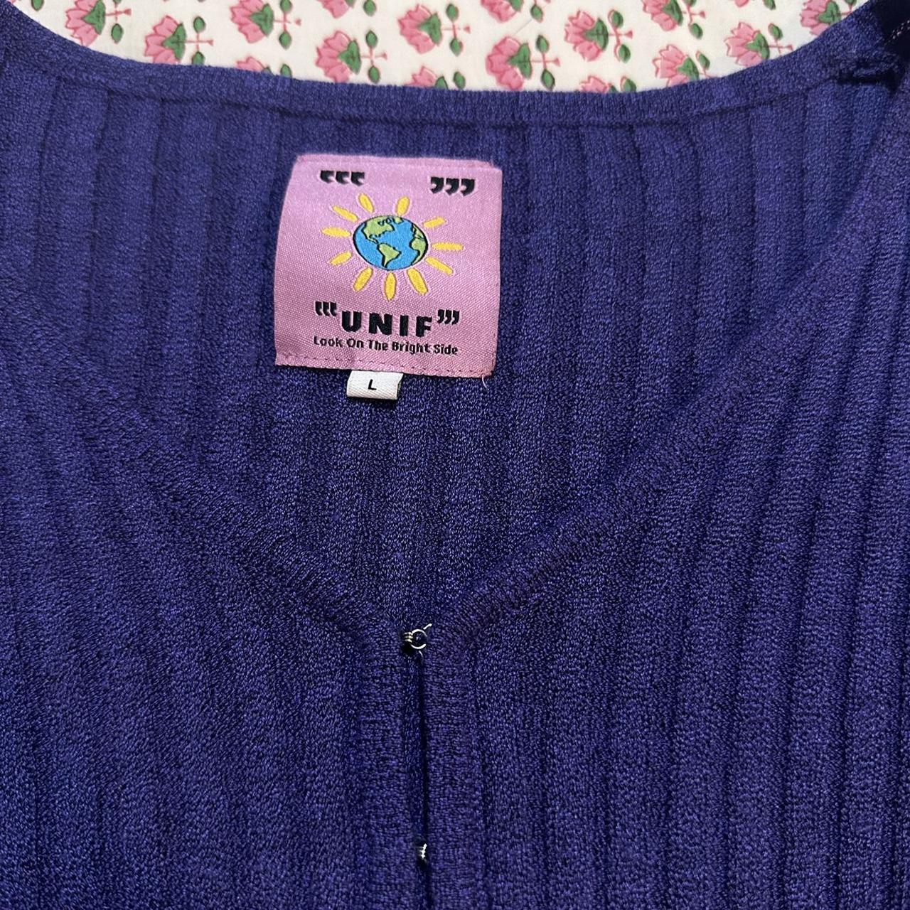 unif purple wink top. cardigan/long sleeve with... - Depop