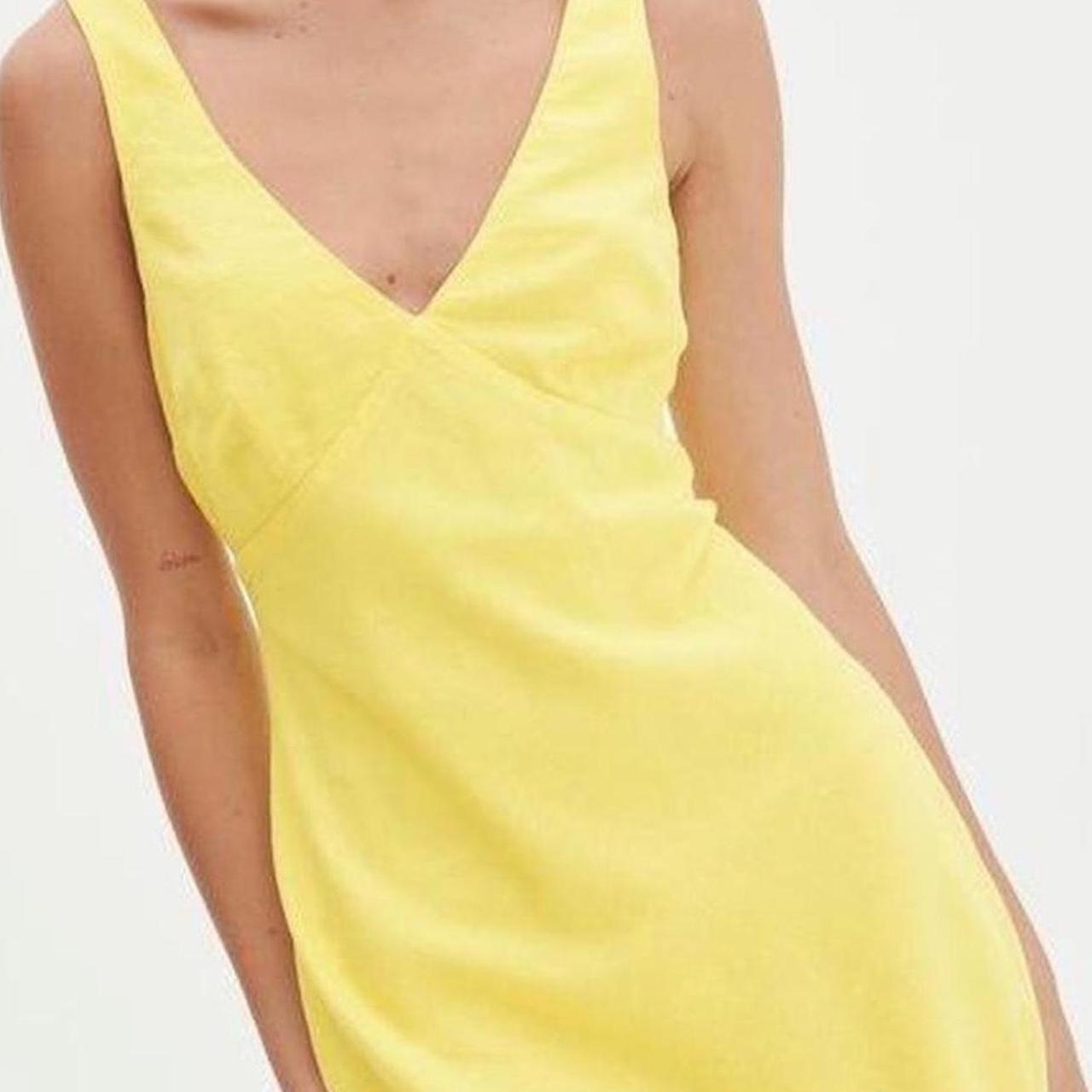 Glassons yellow linen blend maxi dress Purchased... - Depop