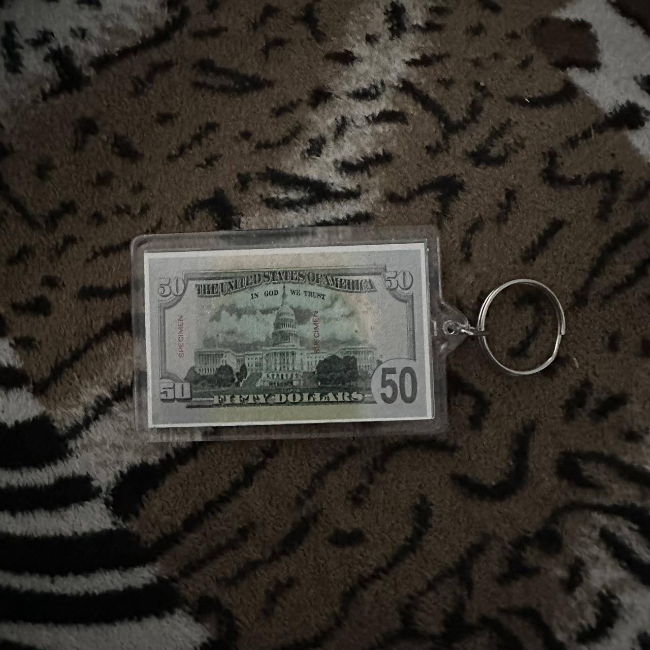 50 dollar bill keychain Brand new, never used... - Depop