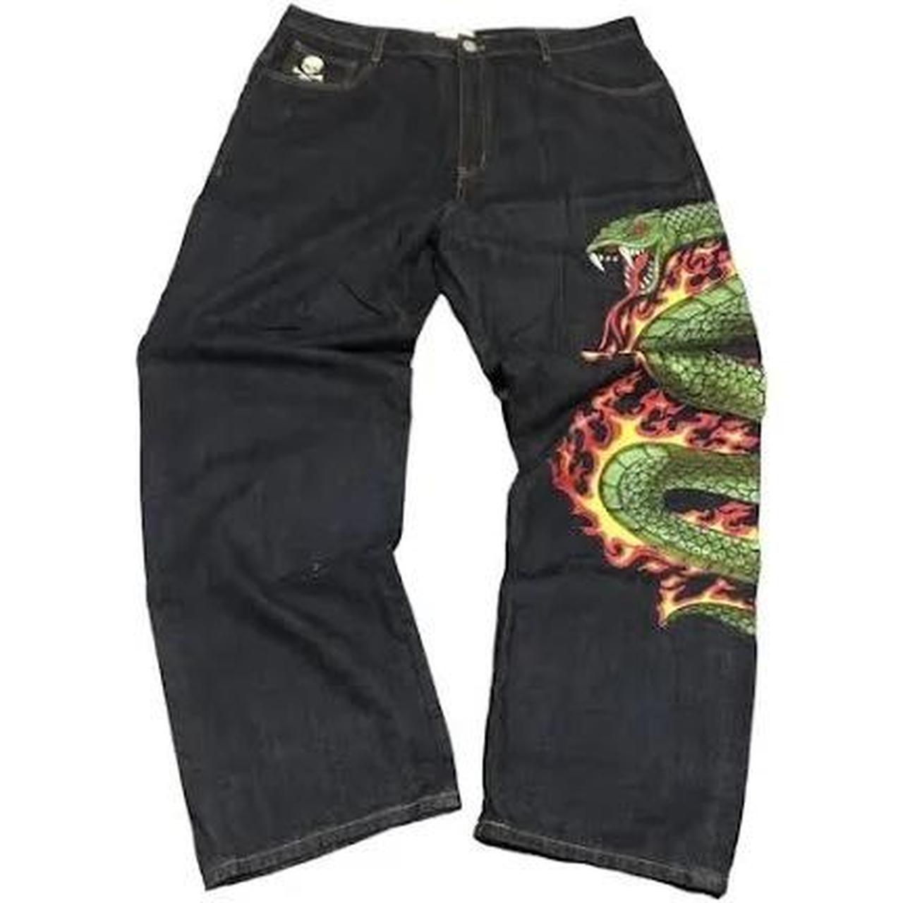 Bounty bodega snake denim size L #bybounty... - Depop