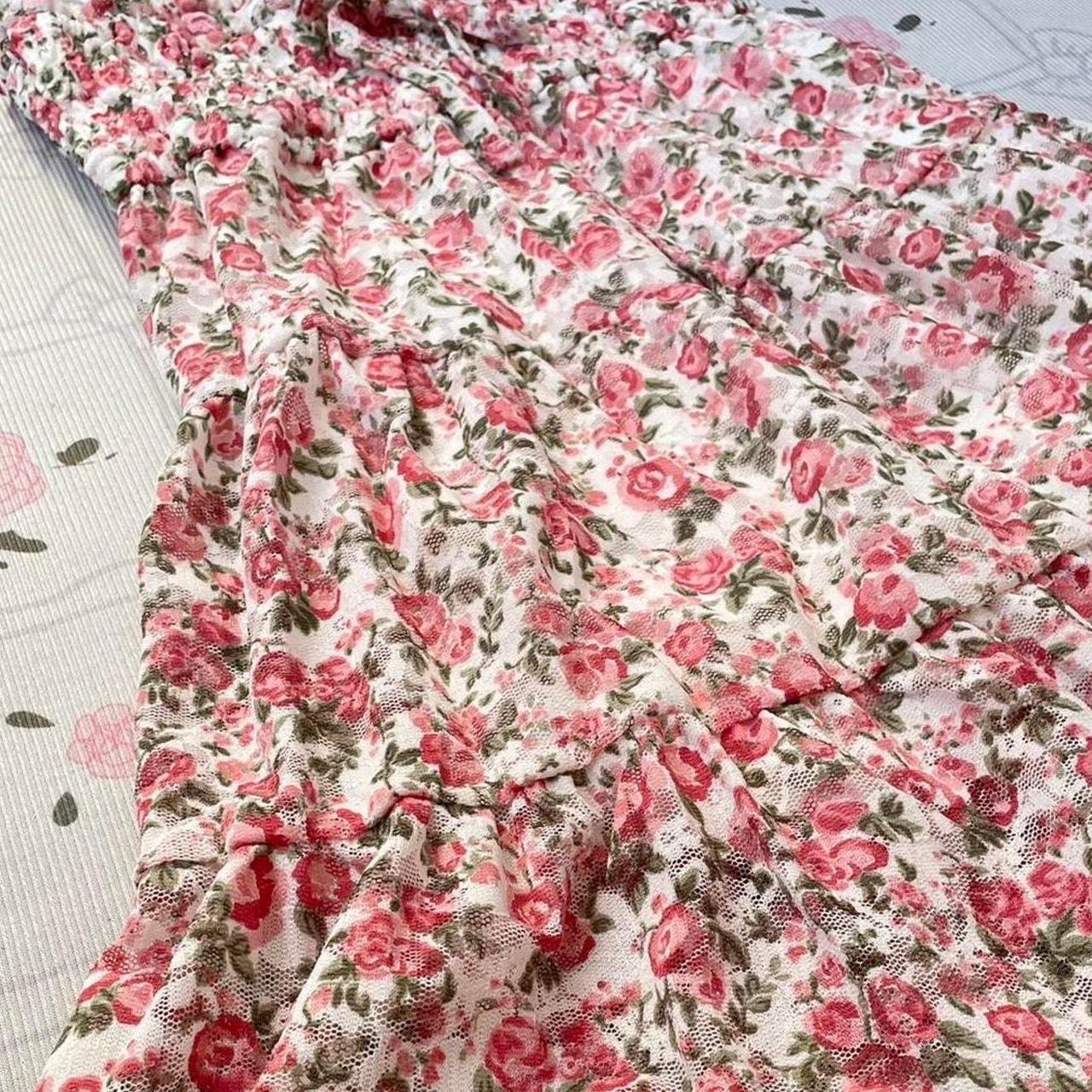 Liz Lisa floral dress with shirred bodice gyaru... - Depop