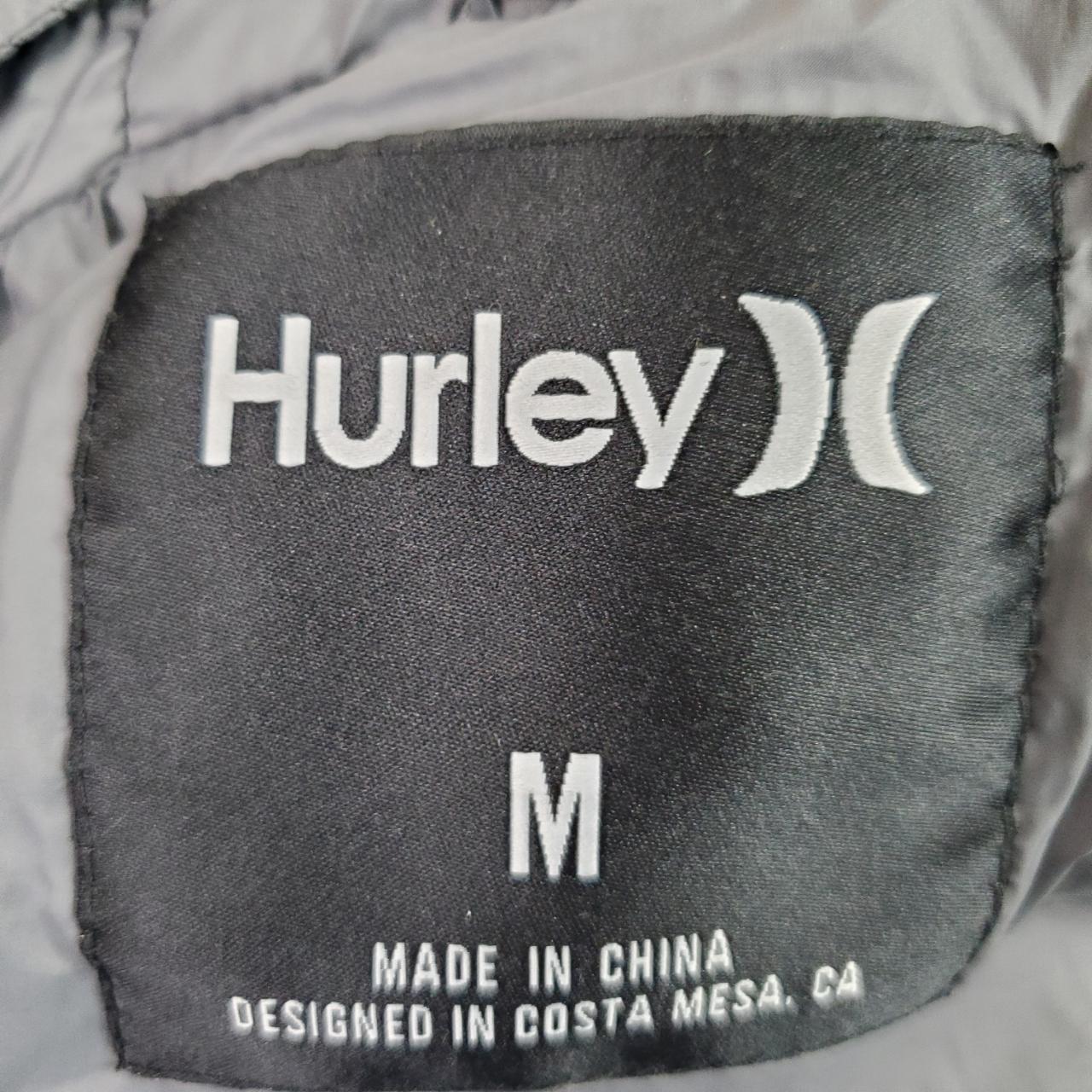 Hurley Puffer Jacket Mens Medium Gray Balsam Quilted... - Depop