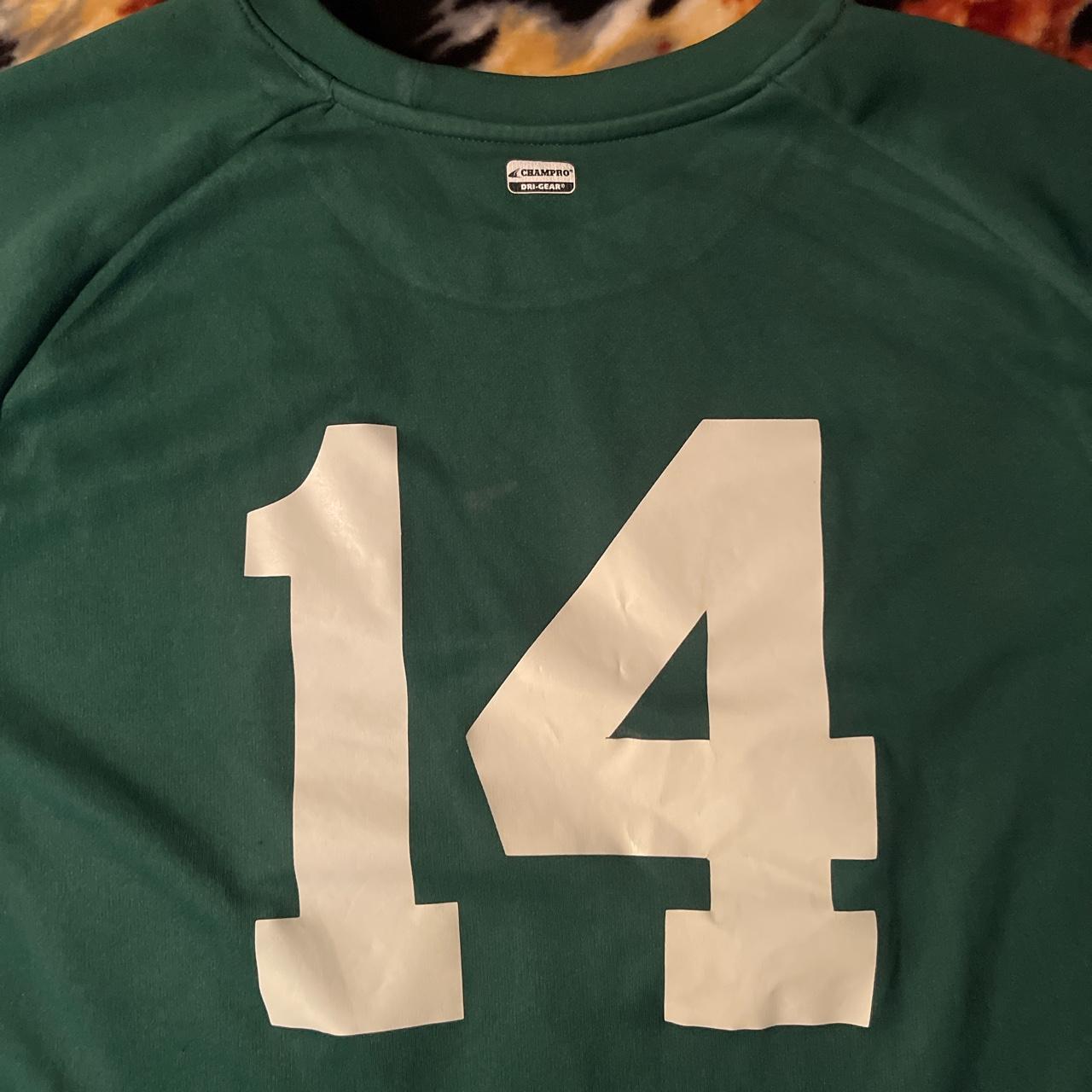 Green sports shirt, Cool design on front n back Big... - Depop