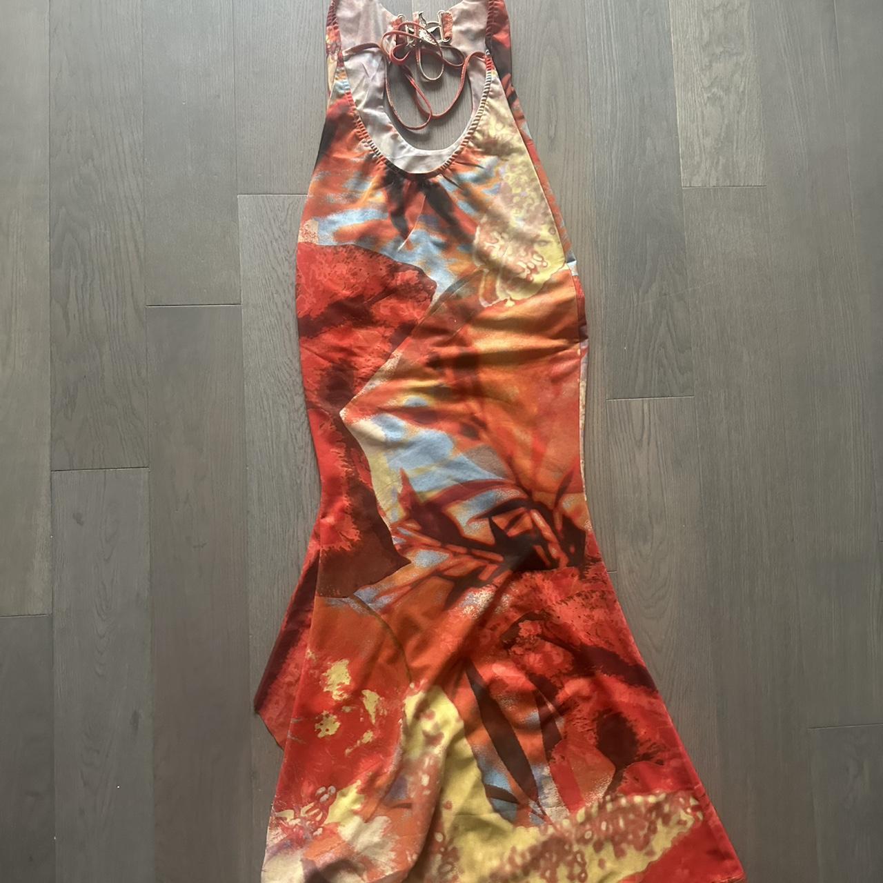 Murci Reef dress UK 10 US 6 orange, pink, and... | Depop