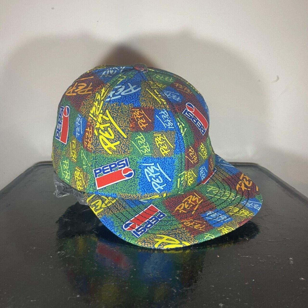 Vintage 90s Pepsi Hat Graffiti Logo All Over Print... - Depop