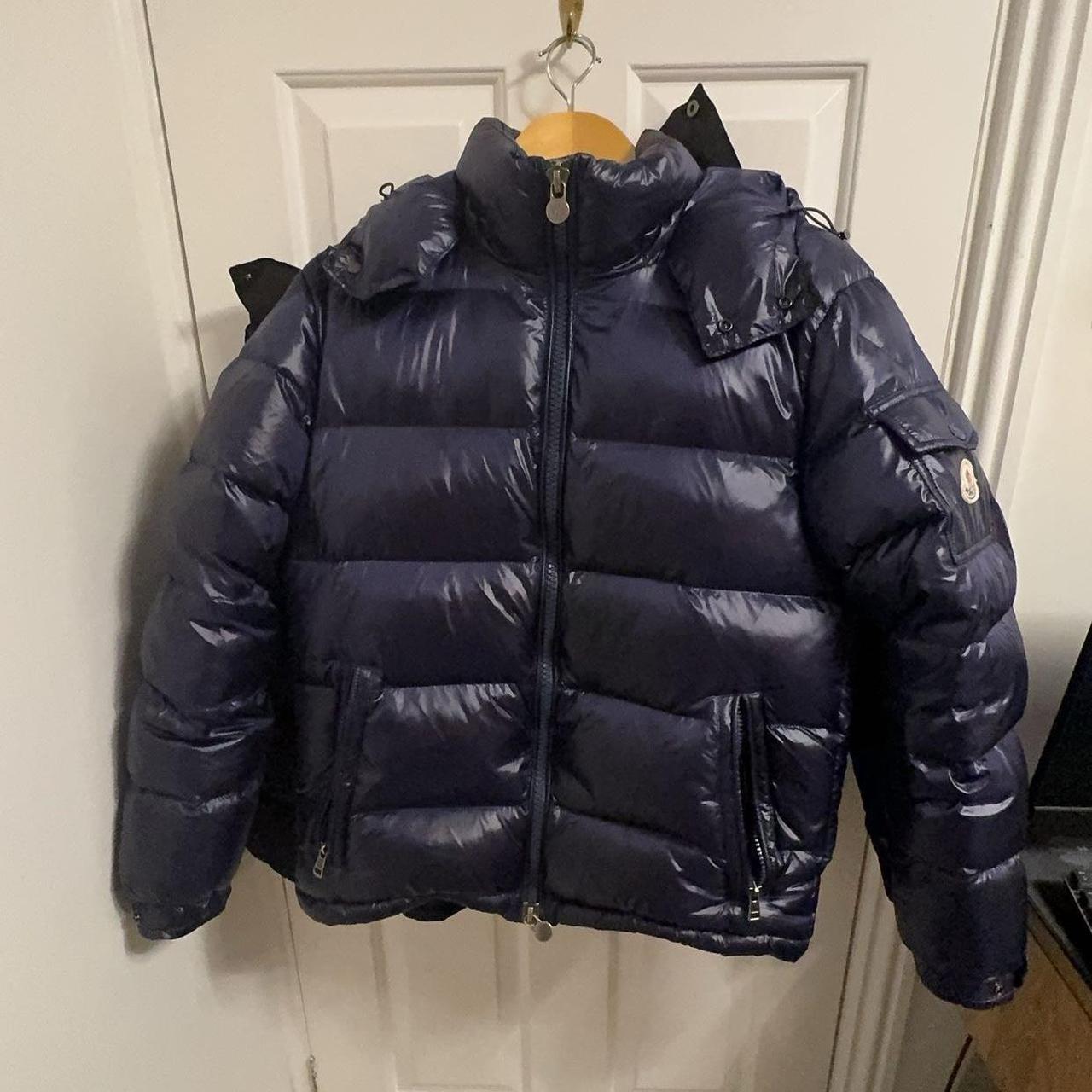 navy blue Moncler Maya Size 2 Scanable - Depop