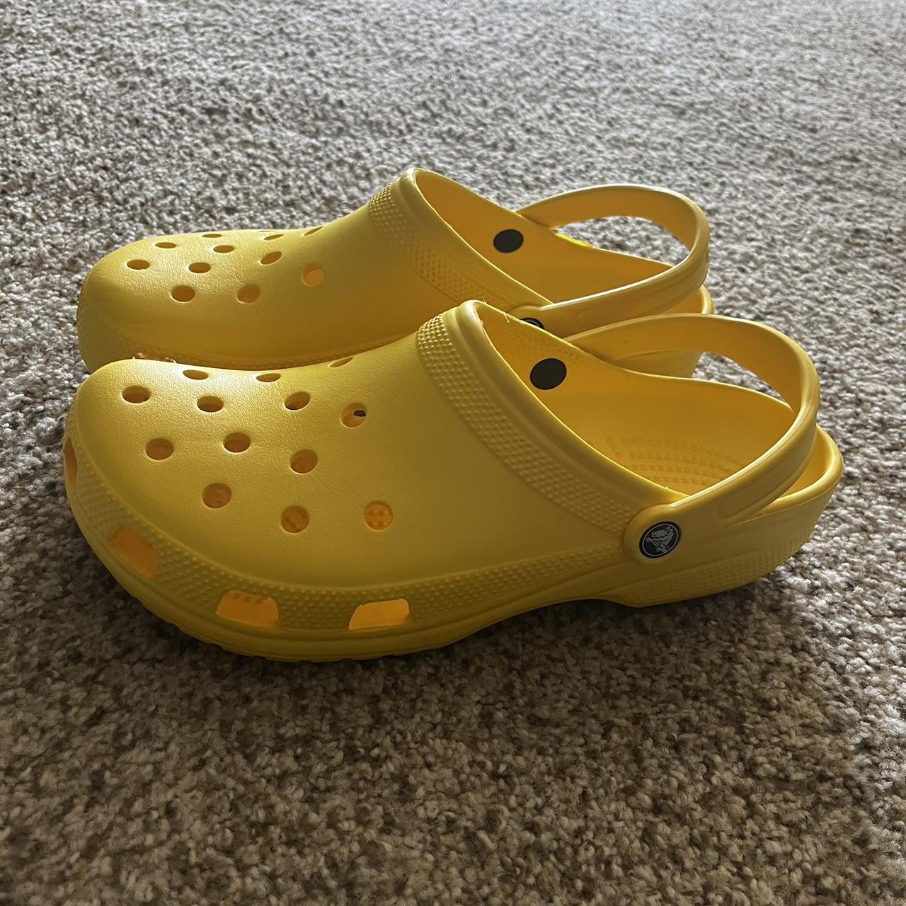 M12 Yellow Crocs #Crocs #Streetwear #SportMode #Yellow - Depop