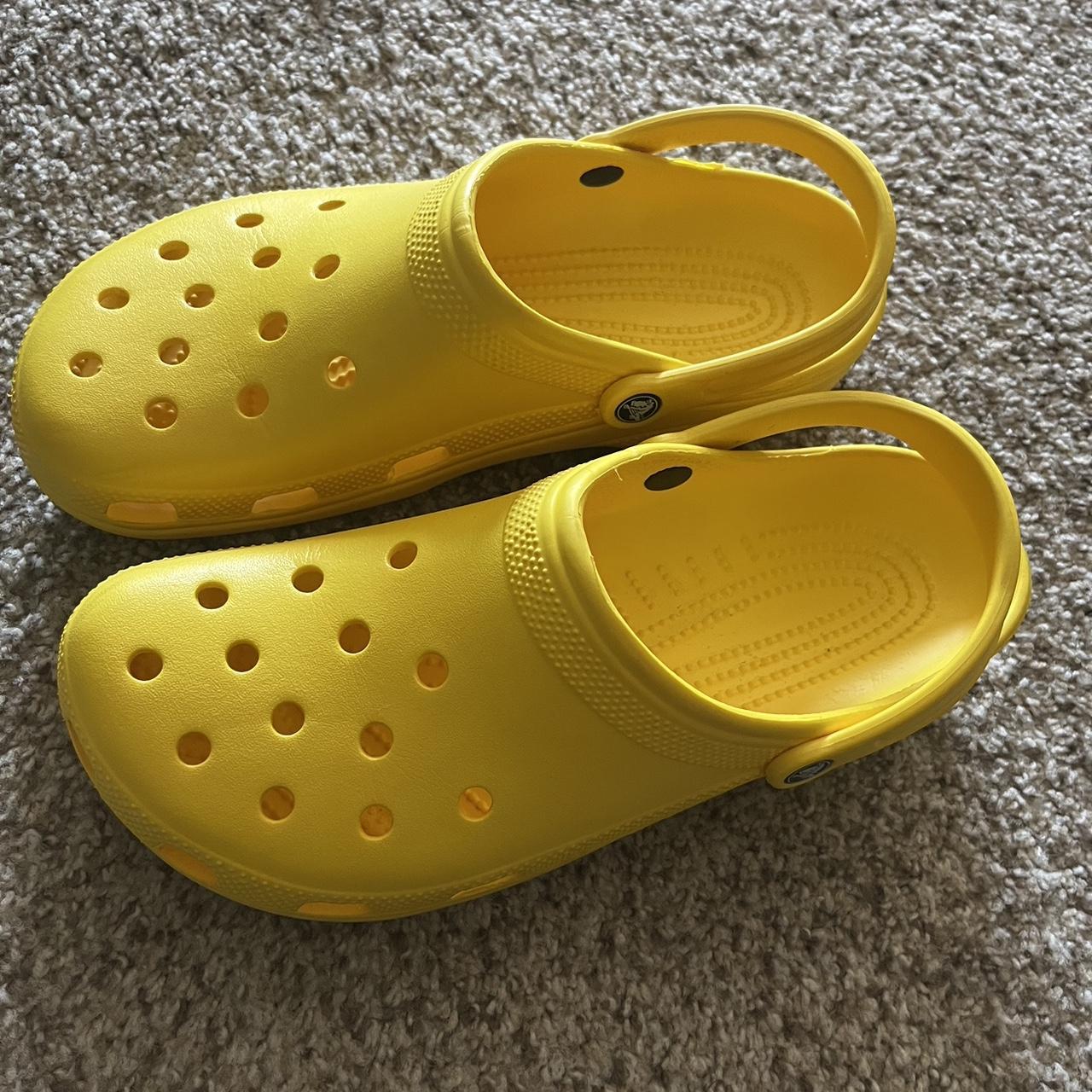 M12 Yellow Crocs #Crocs #Streetwear #SportMode #Yellow - Depop