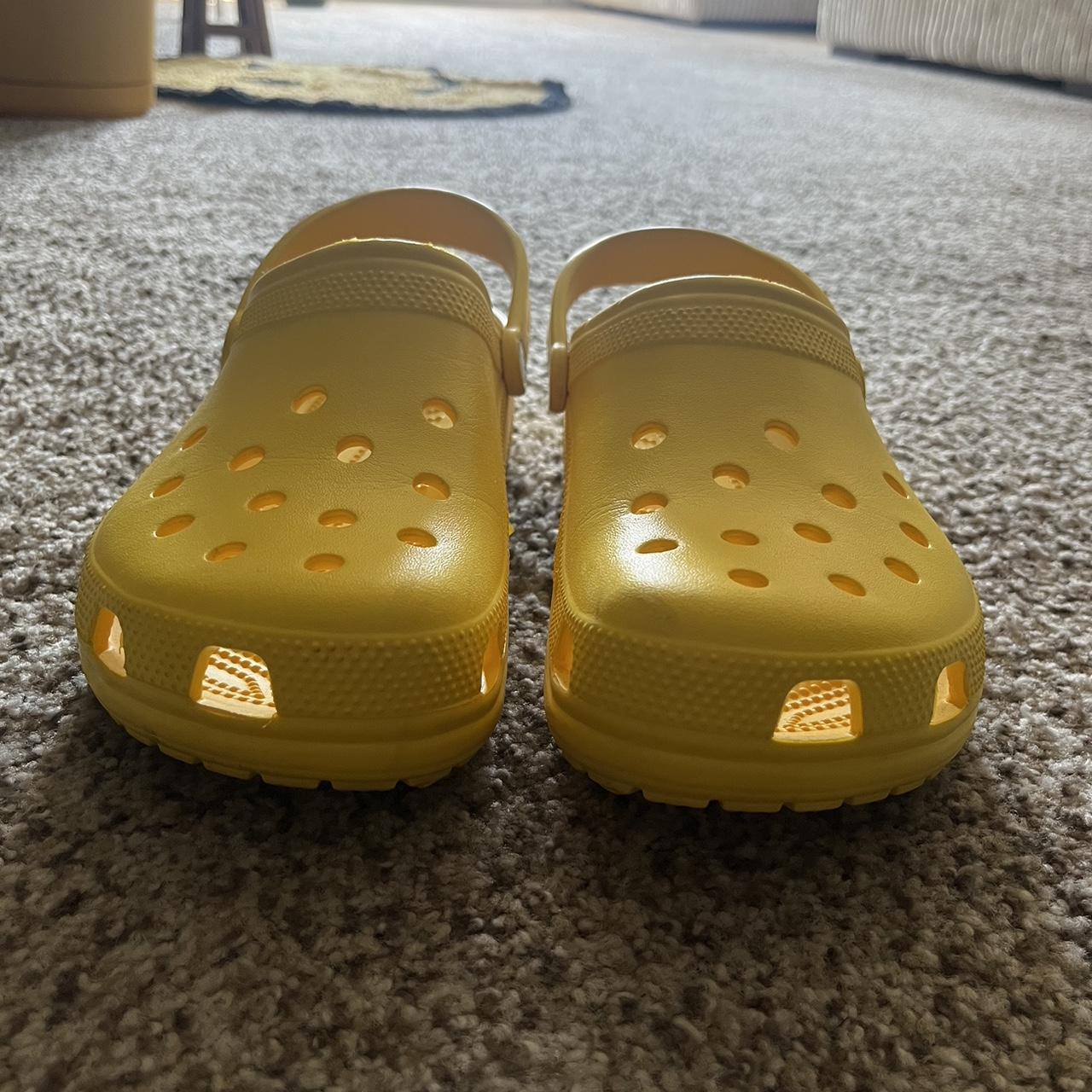 M12 Yellow Crocs #Crocs #Streetwear #SportMode #Yellow - Depop