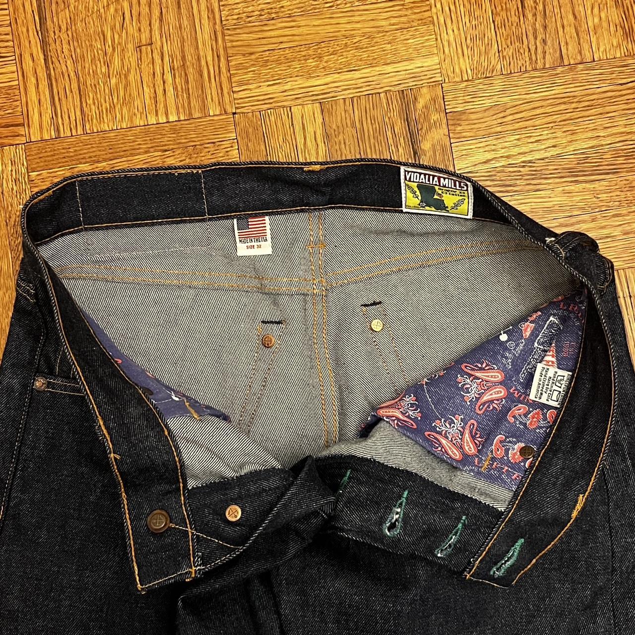 Left Field red line Selvedge denim jeans. Greaser... - Depop