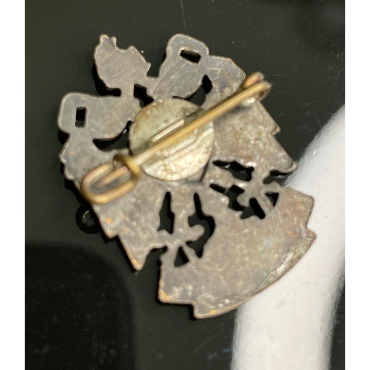 Offered is a Vintage Wien Pin Two Headed Eagle Red &... - Depop