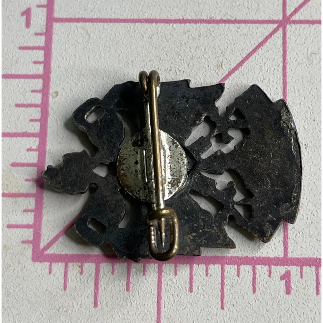 Offered is a Vintage Wien Pin Two Headed Eagle Red &... - Depop