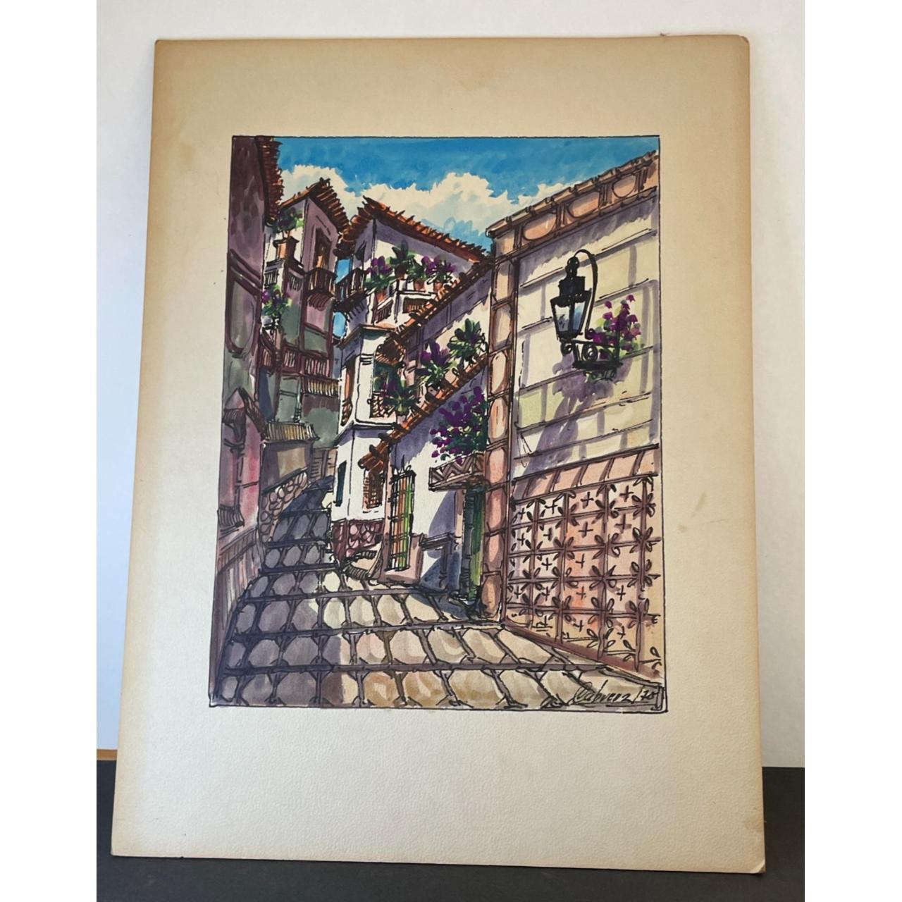 Original Joel Cabrera 1978 Watercolor Painting Of... | Depop