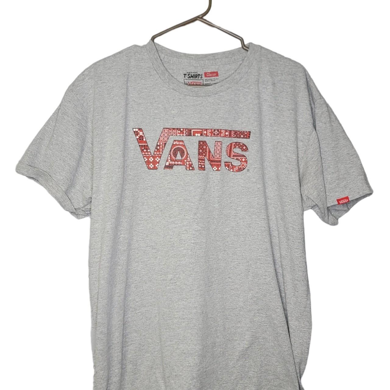 This is a really cool Vans shirt with a red paisley... - Depop