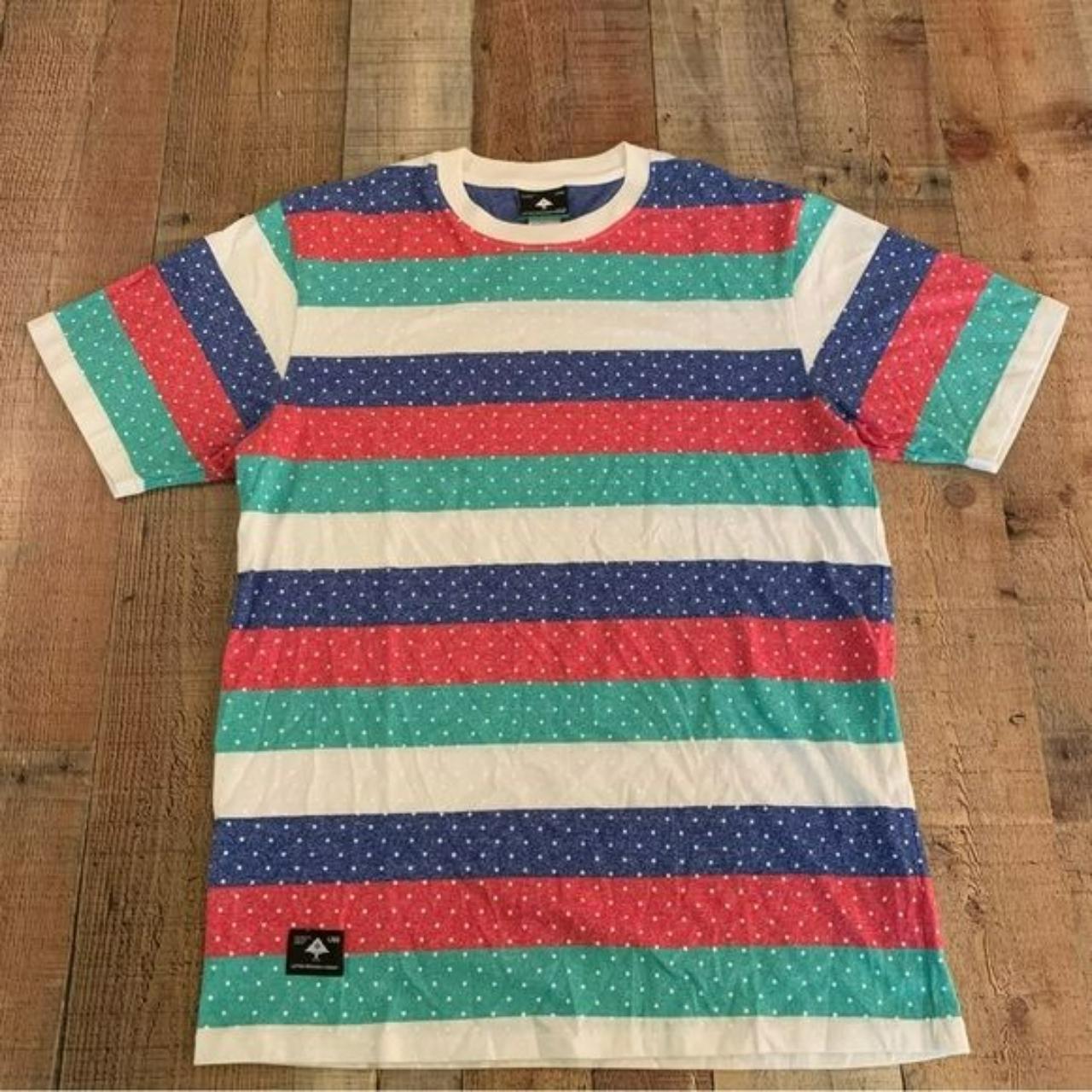Lifted Research Group LRG men’s red white blue with... - Depop
