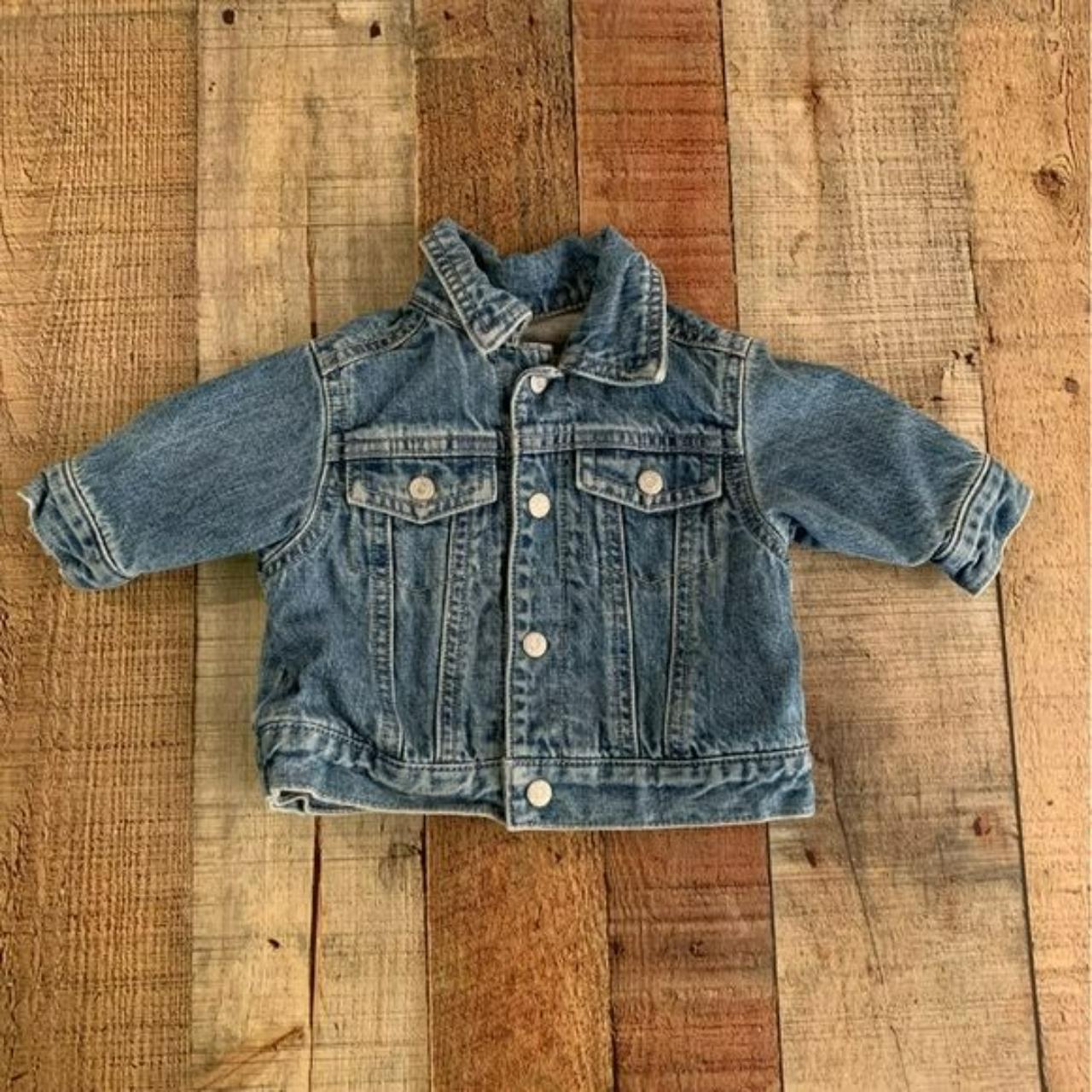 Children’s place unisex lined denim jacket... - Depop