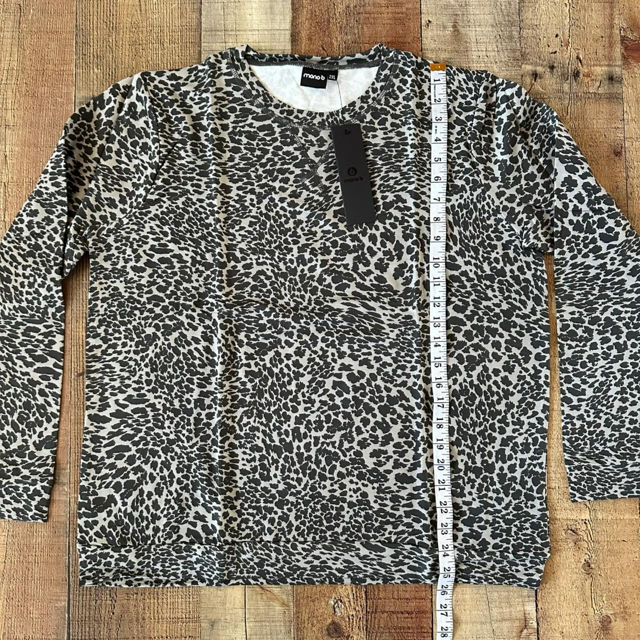 Mono b cheetah print long sleeve top women's 2x - Depop