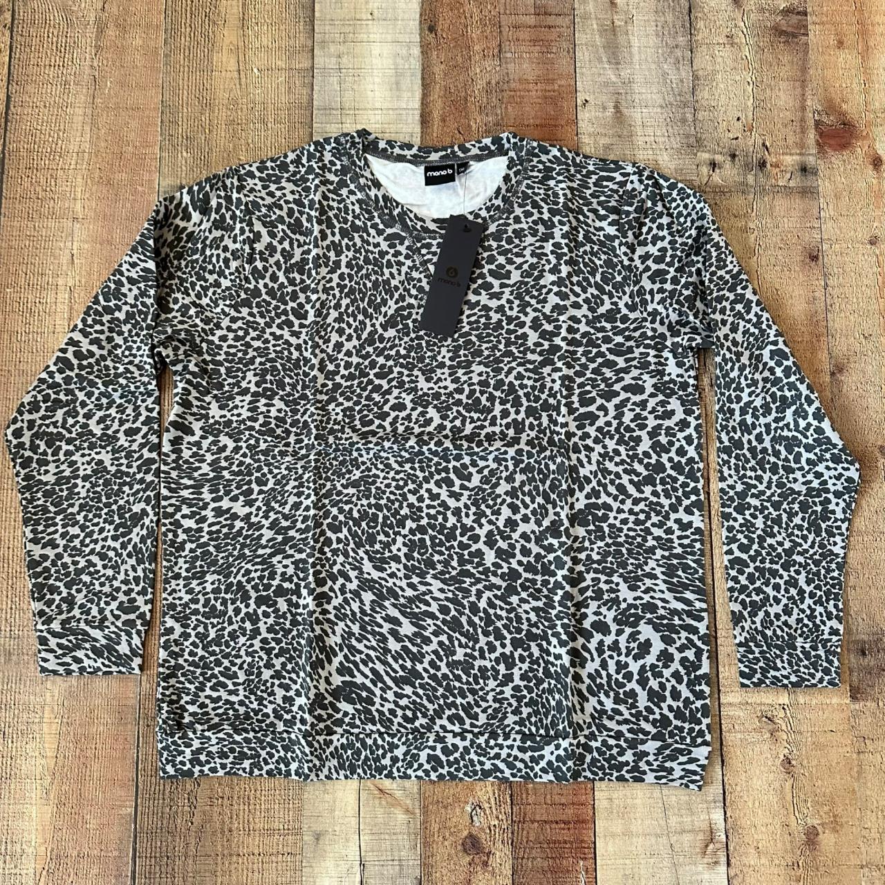 Mono b cheetah print long sleeve top women's 1x - Depop