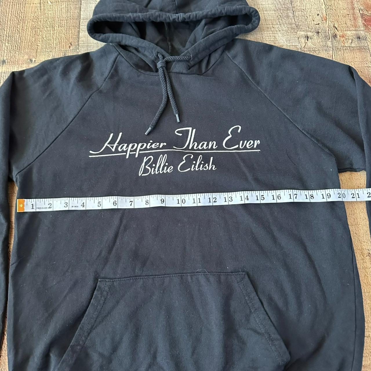 Billie Eilish Merch Happier Than Ever black graphic... - Depop