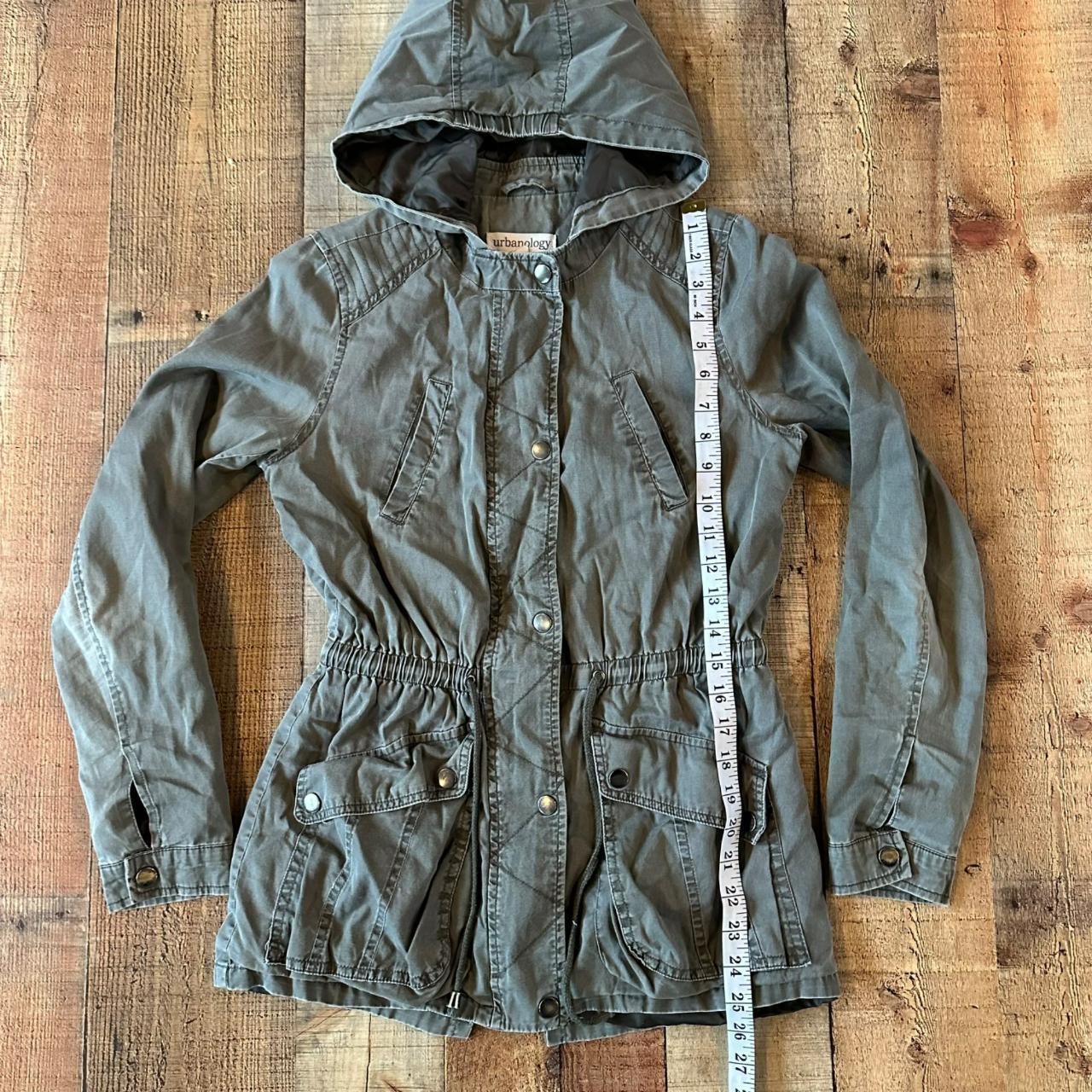 Urbanology military green gray canvas jacket women's... - Depop