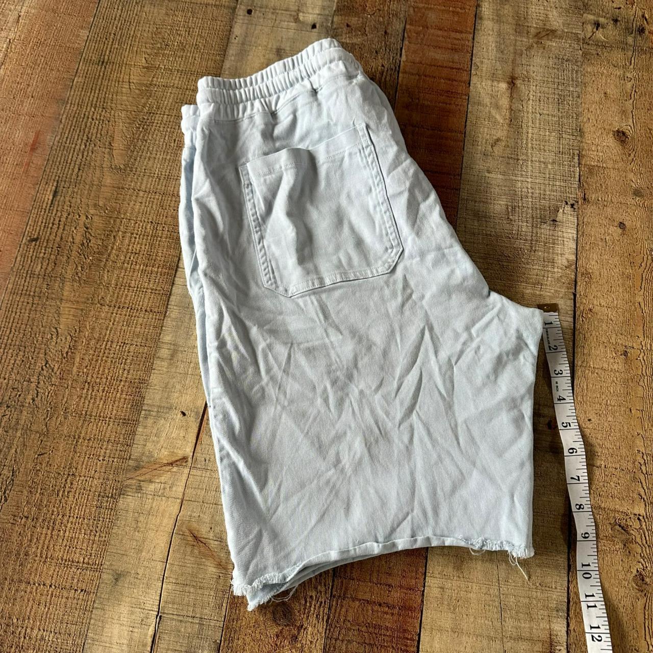 Sol Angeles light blue slim fit knit casual shorts... - Depop