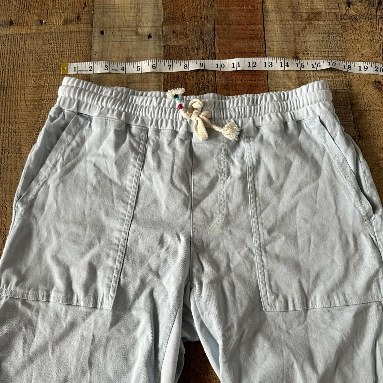 Sol Angeles light blue slim fit knit casual shorts... - Depop