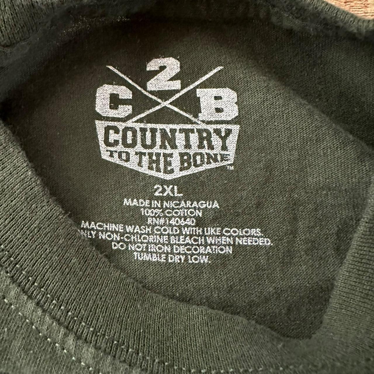 Country to the Bone C2B Green longsleeve whitetail... - Depop