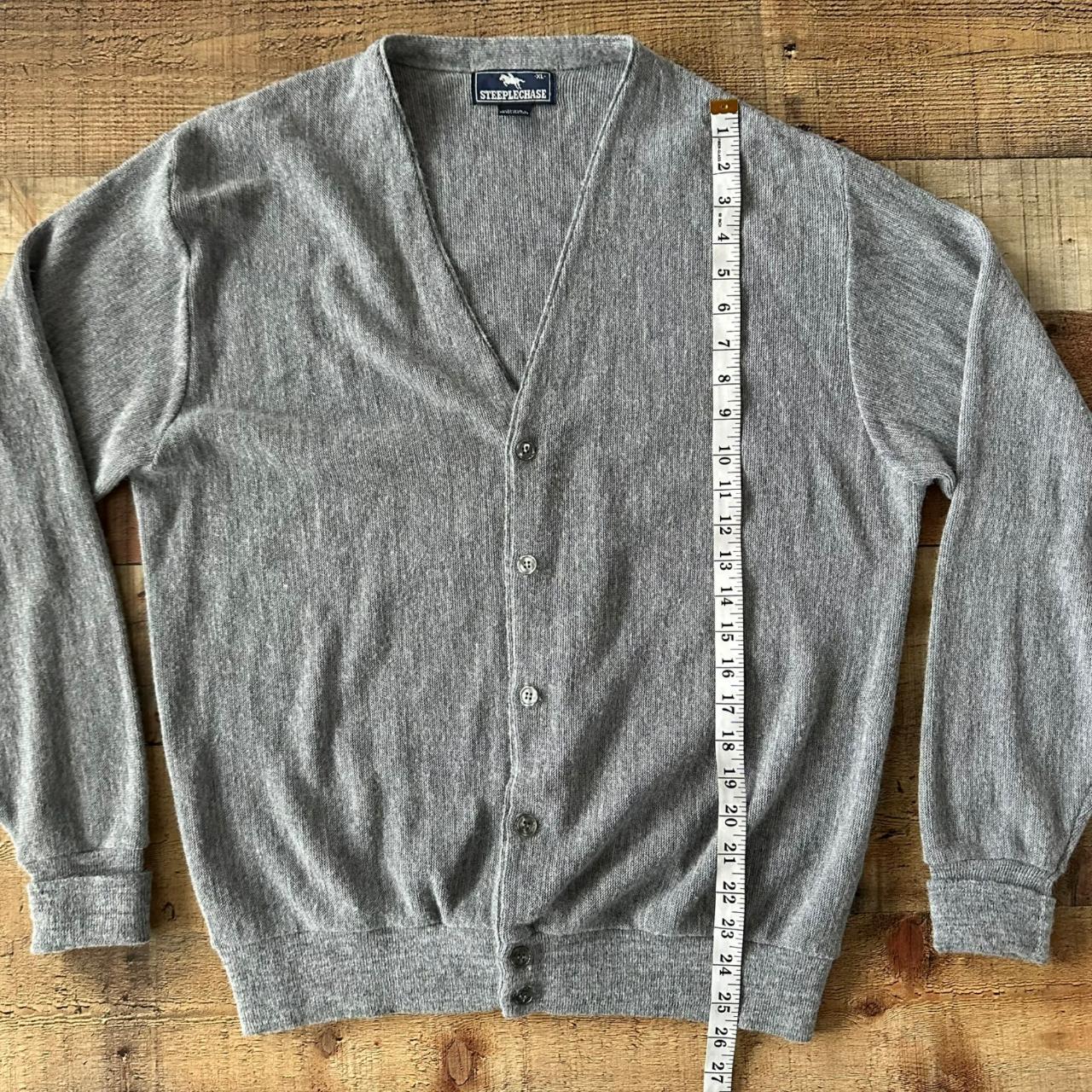 Vintage Steeplechase Button up Gray Cardigan Grandpa... - Depop