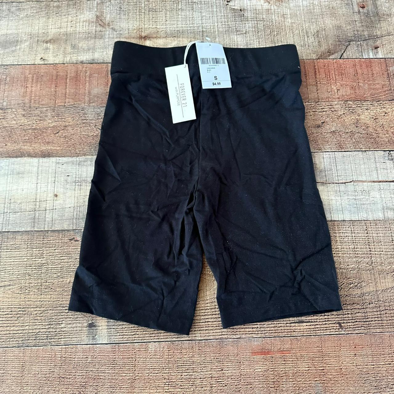 Forever 21 Womens Black Cotton Biker Shorts -S - Depop