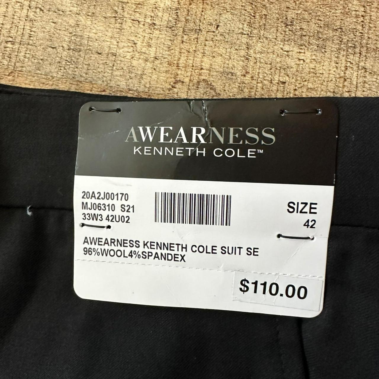 Kenneth Cole awearness suit dress pants in black... - Depop