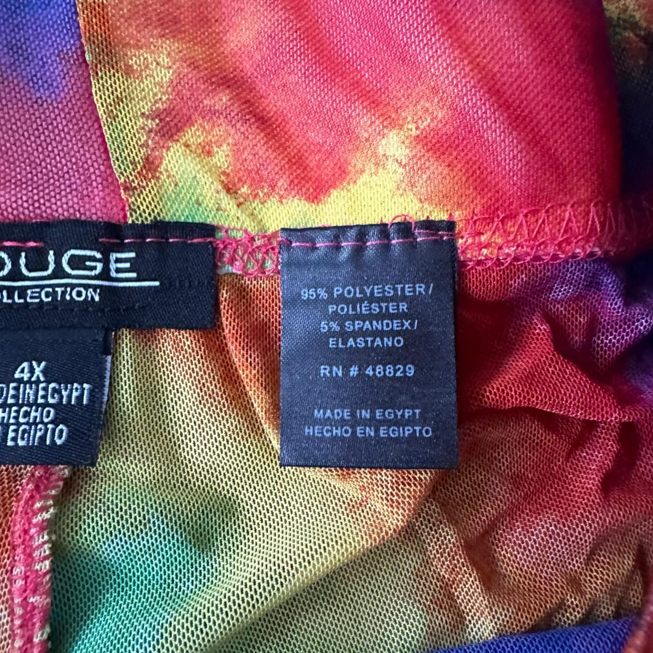 Rouge collection womens tie dye mesh plus size... - Depop