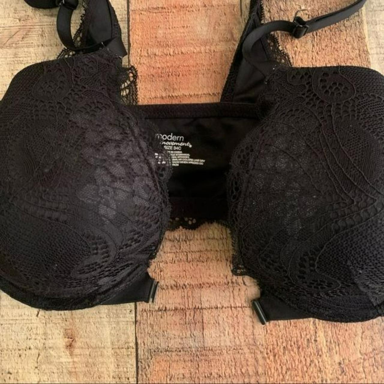 Modern movement underwire black lace bra -... - Depop