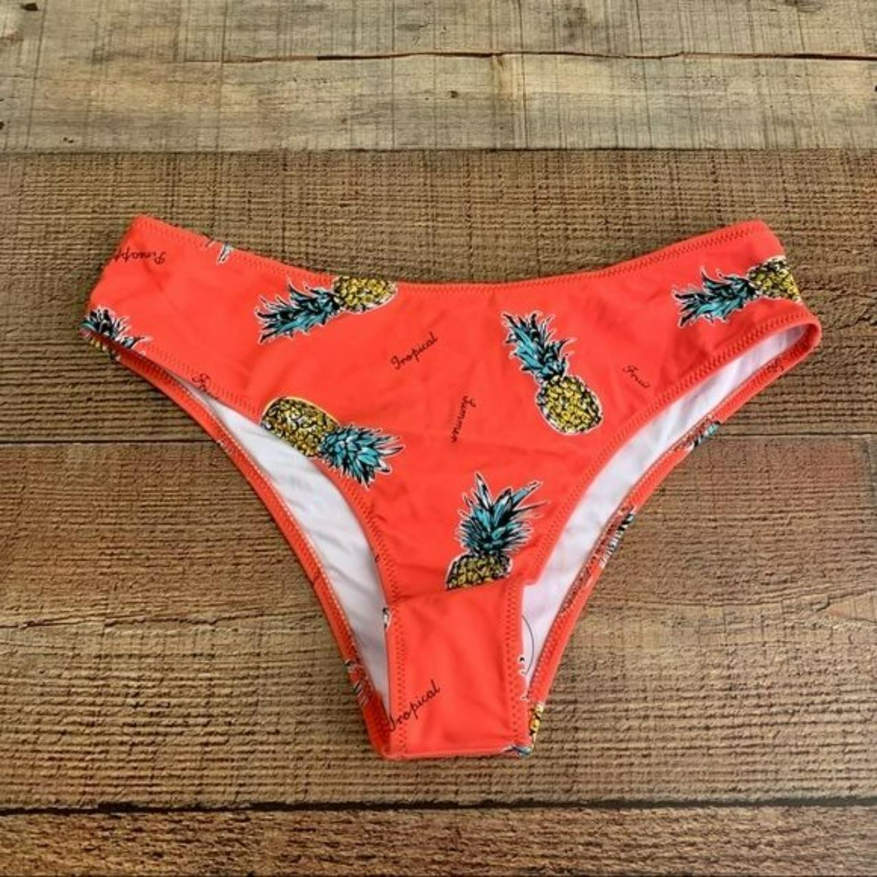 Cupshe womens coral pink pineapple bikini swimsuit... - Depop Cupshe womens coral pink pineapple bikini swimsuit... - Depop