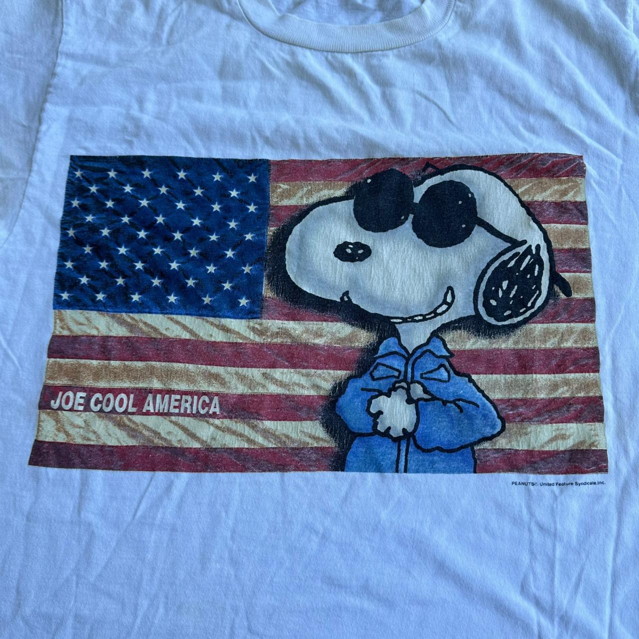 Vintage Joe Cool America Peanuts Snoopy T Shirt Size... - Depop