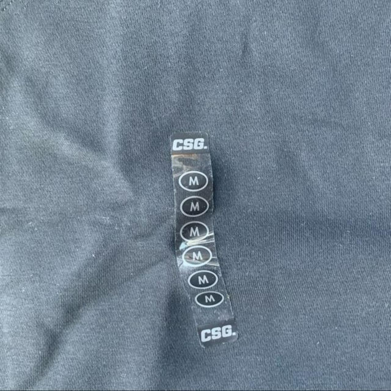 CSG men’s classic black fleece lined hooded pull... - Depop