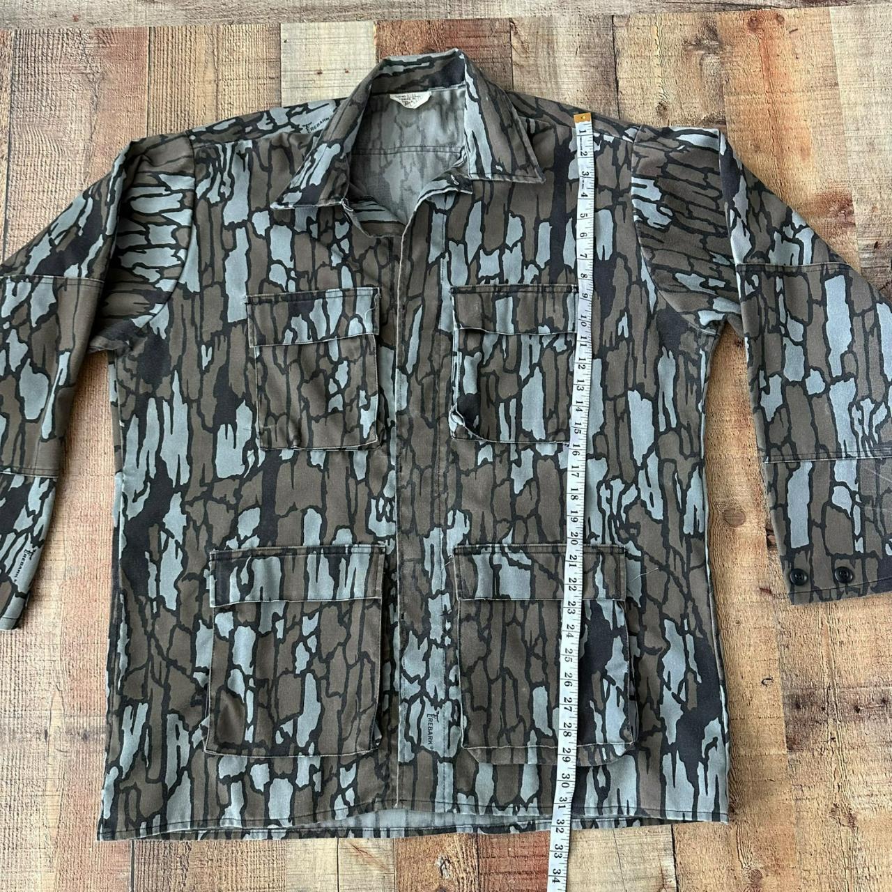 Vintage Men's Size XLarge Treebark Gray Green Camo... - Depop