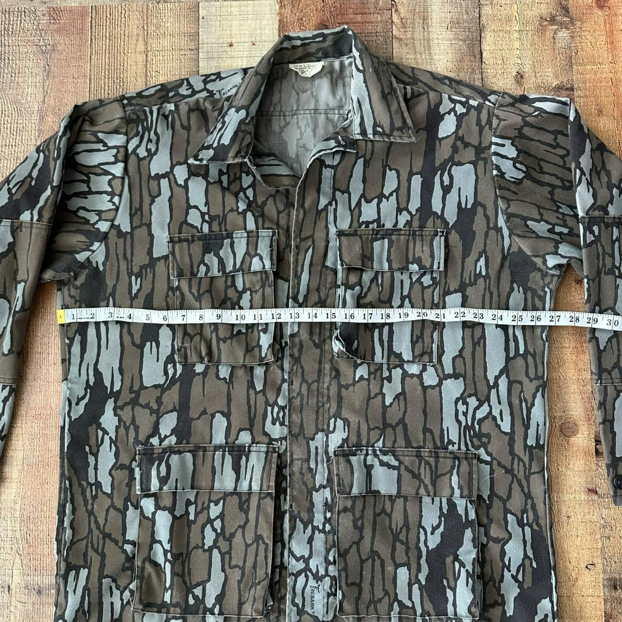 Vintage Men's Size XLarge Treebark Gray Green Camo... - Depop