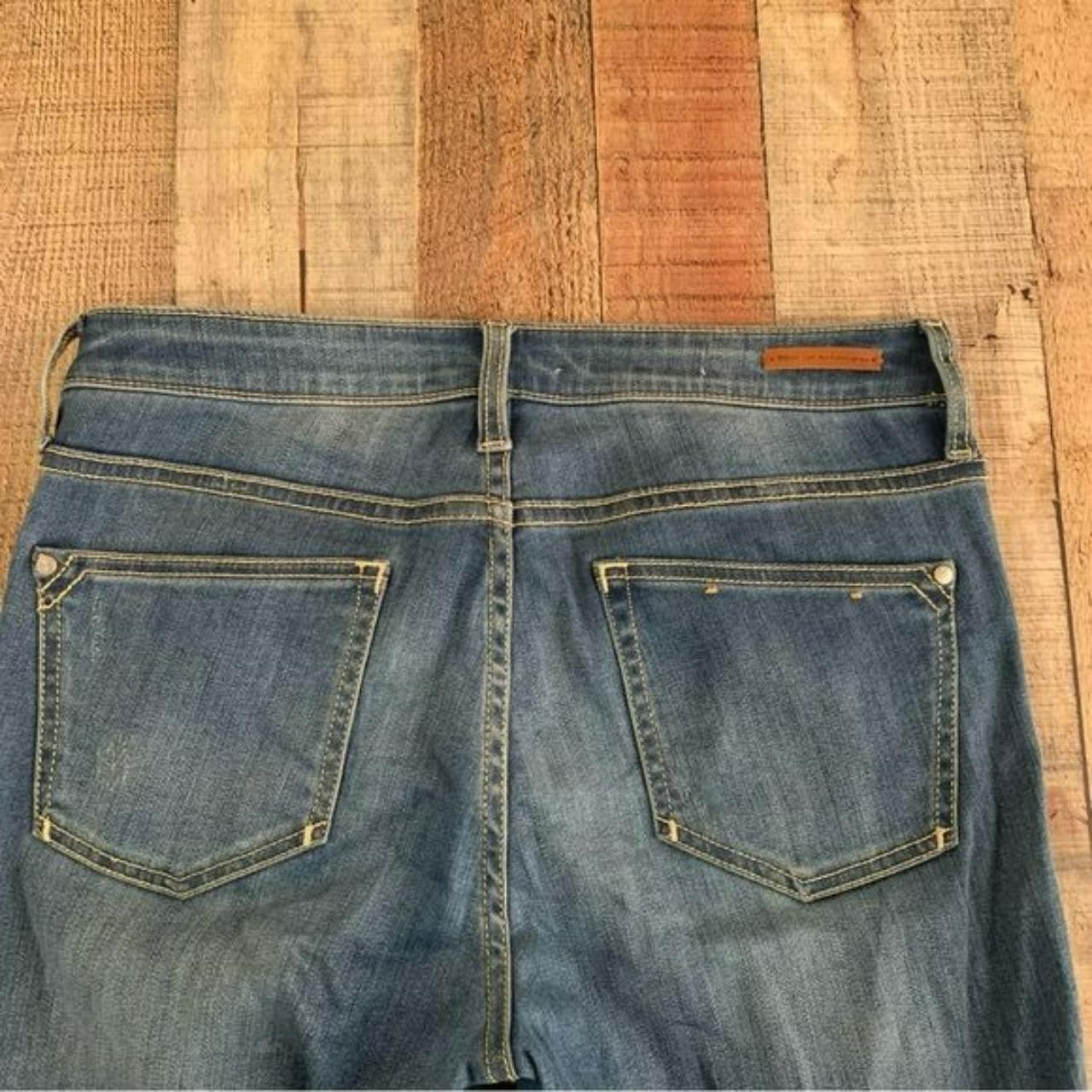 Pilcro and the Letterpress Denim Script color block... - Depop