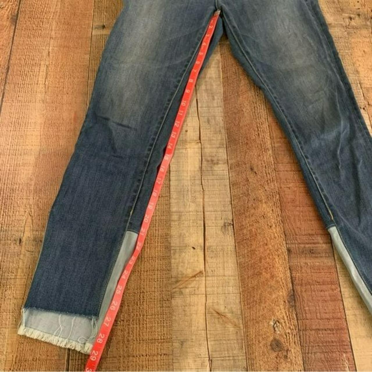 Pilcro and the Letterpress Denim Script color block... - Depop