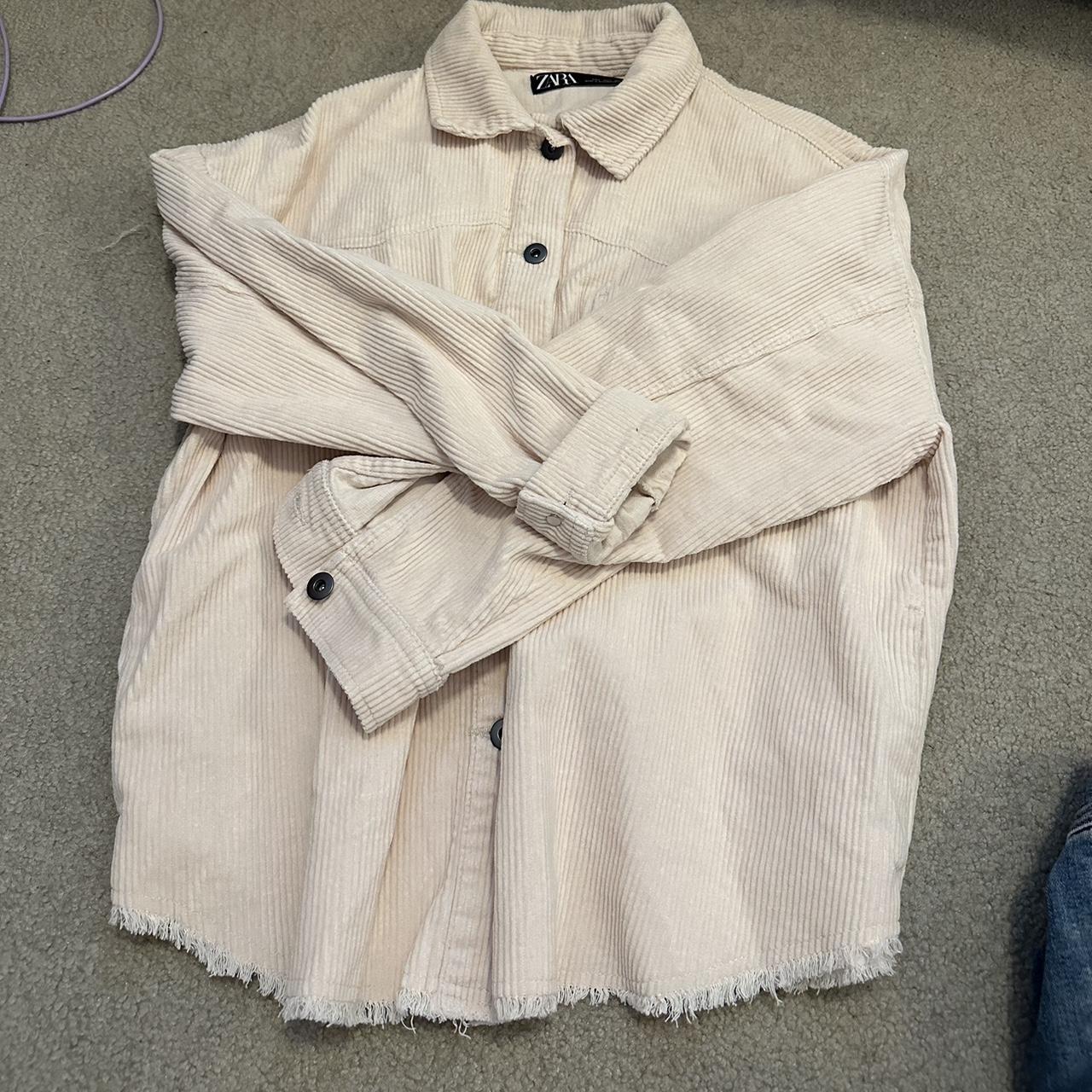 Zara Pink Corduroy Jacket / Shacket Size Large #gno... - Depop