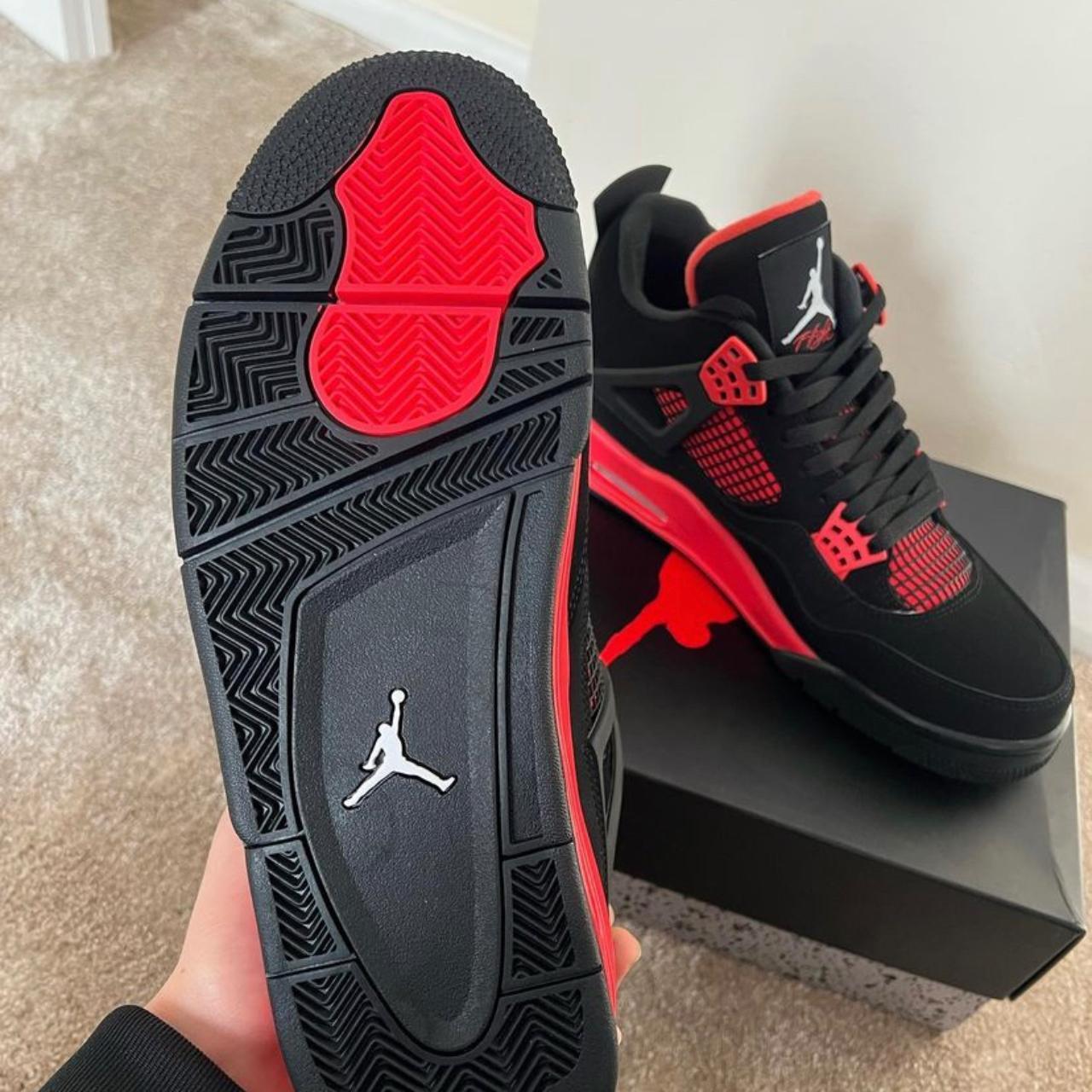 Jordan 4 retro red thunders - Depop