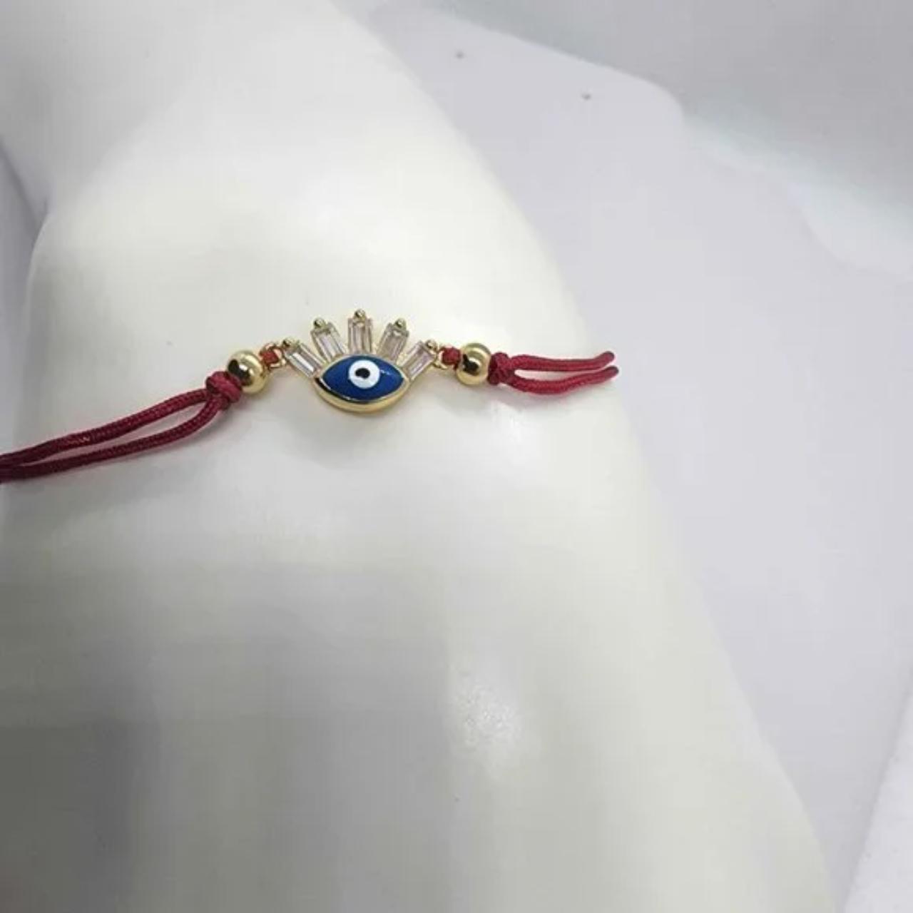 Brand NEW !!! Red String With Blue Evil Eye Design... - Depop