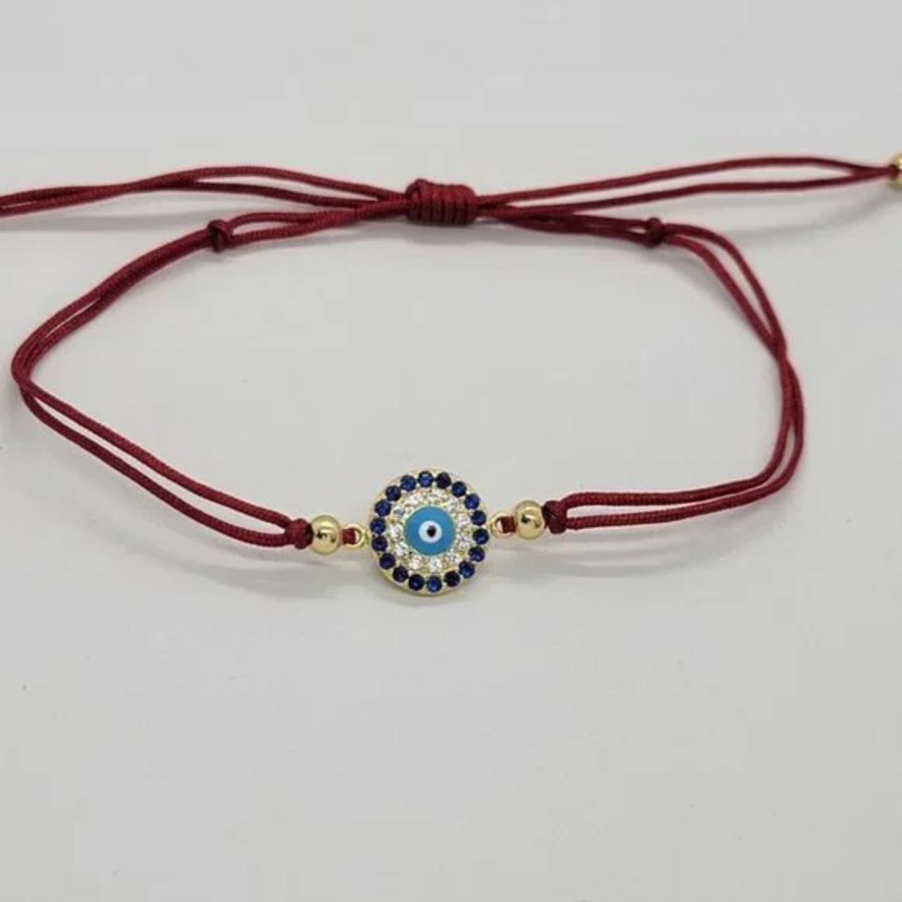 Brand NEW !!! Red String With Blue Evil Eye Design... - Depop