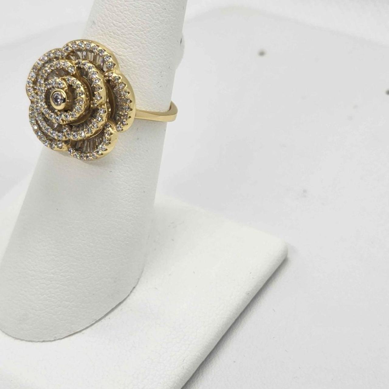 Brand New Sterling Silver 925 Double ROSE Ring... - Depop