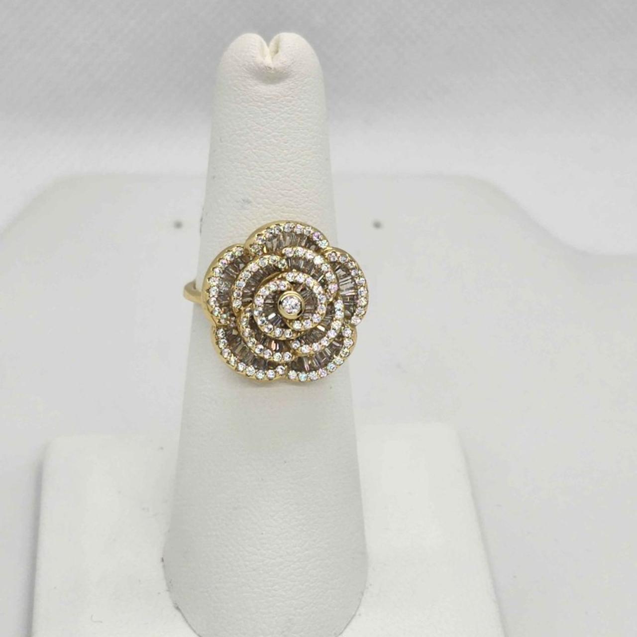 Brand New Sterling Silver 925 Double ROSE Ring... - Depop