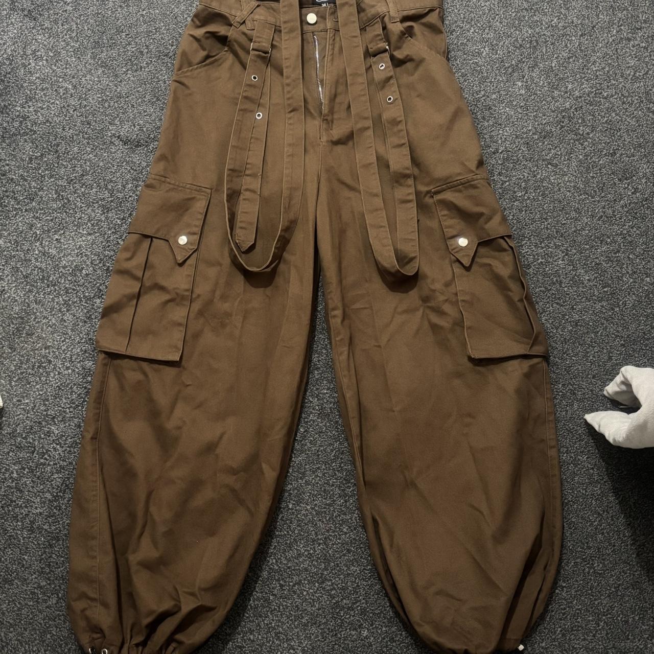 TAIGA strap pants (like new condition) W34 #bydaiga... | Depop