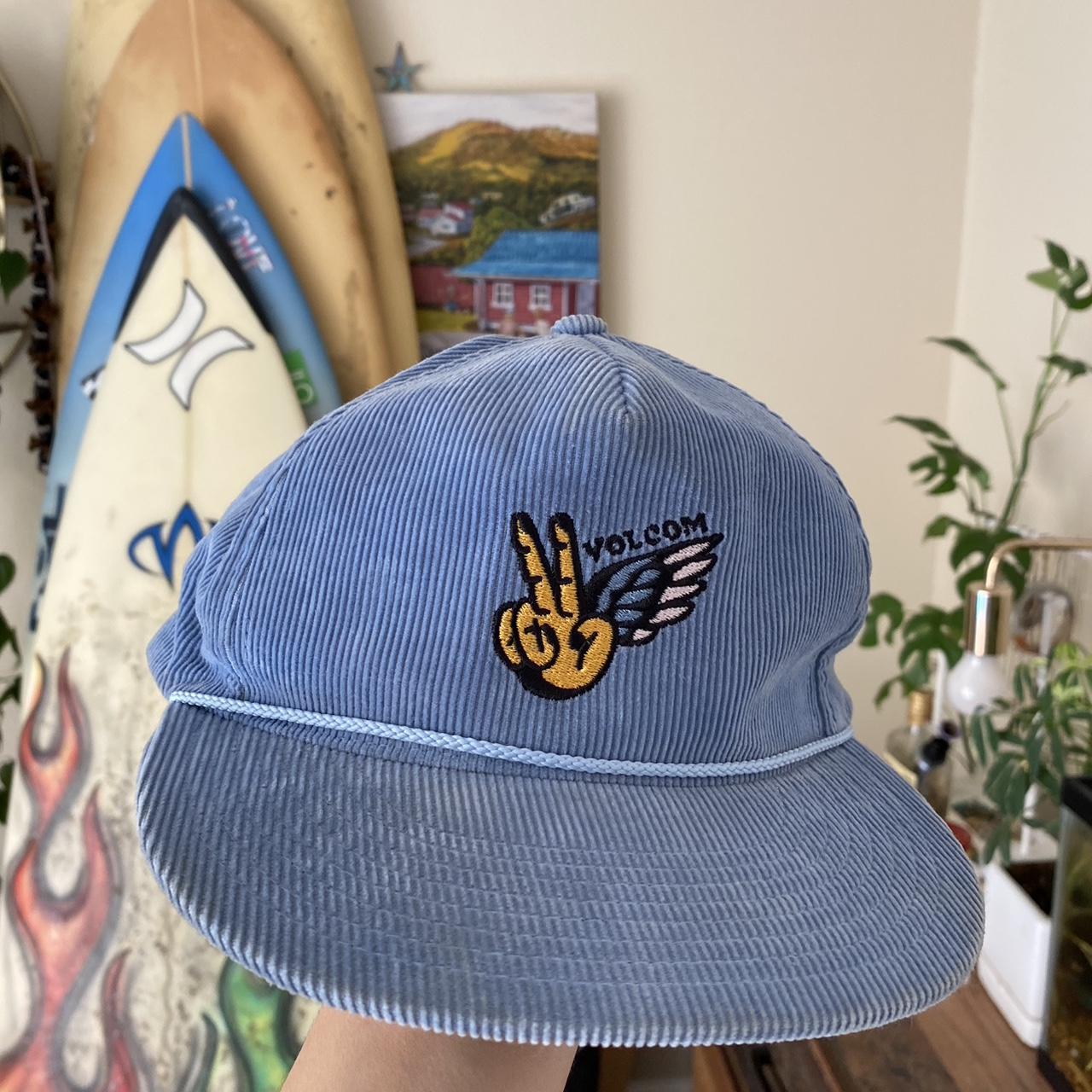 Volcom baby blue corduroy hat - Depop