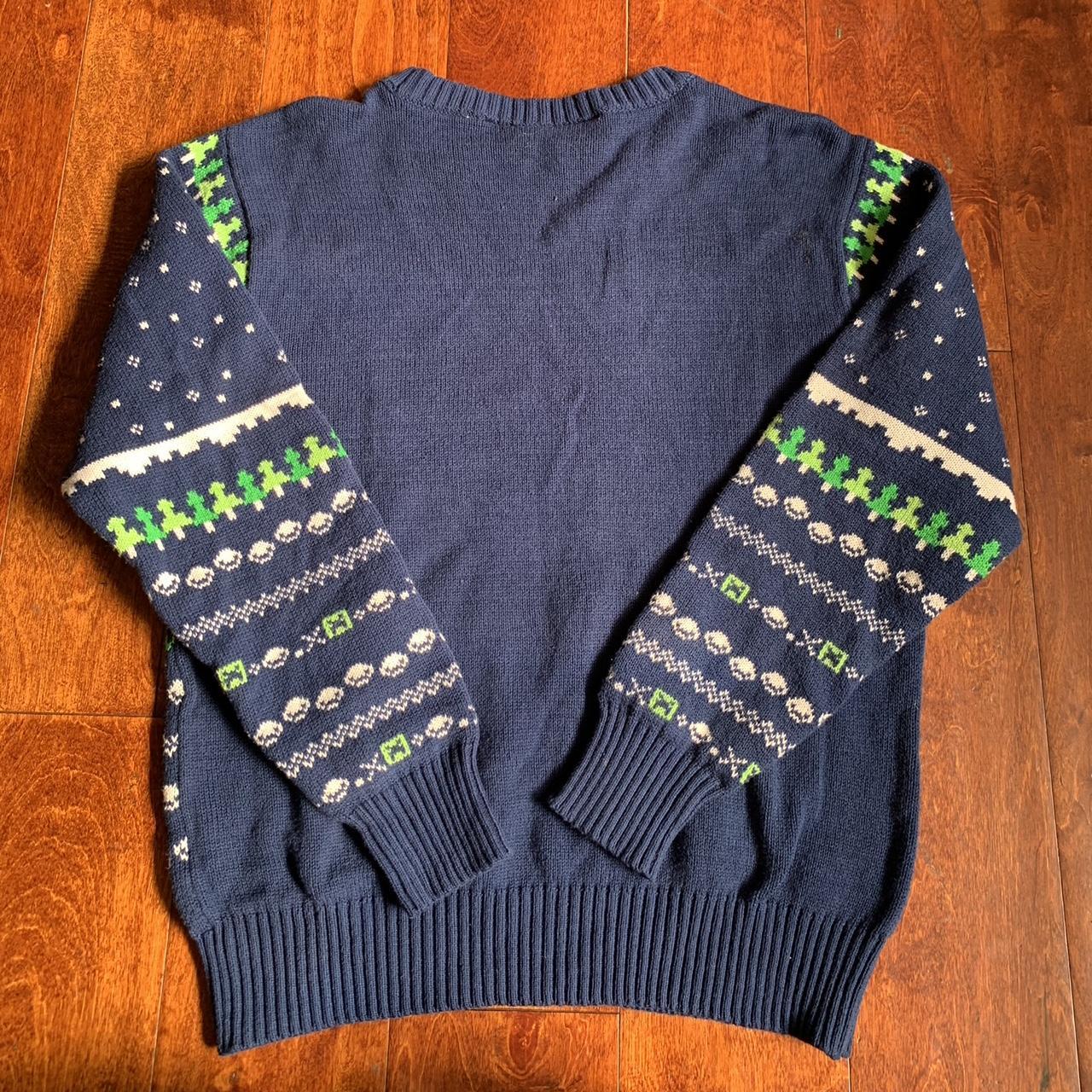 USED LARGE KIDS minecraft christmas sweater please... - Depop