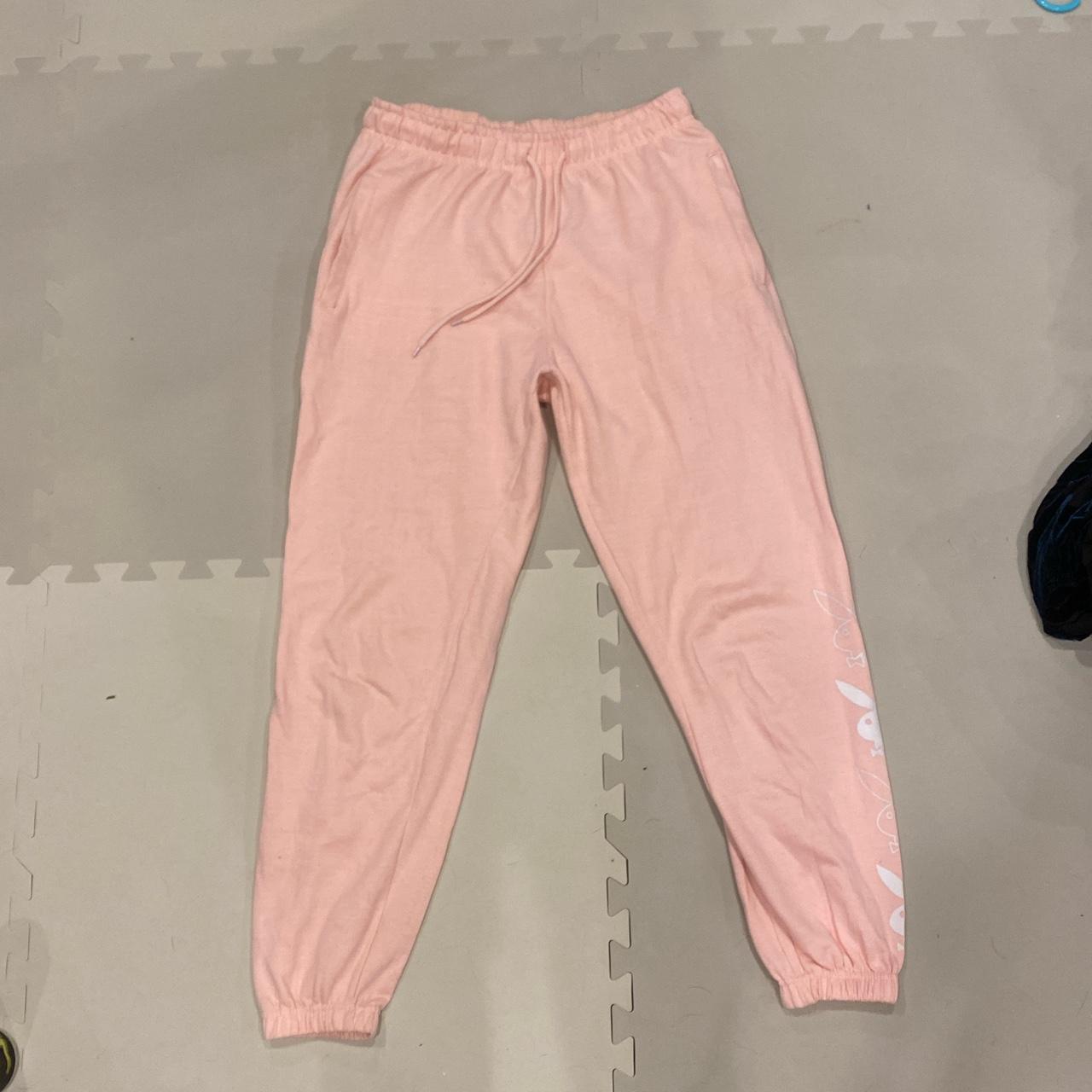 Pastel pink or baby pink playboy bunny sweatpants... - Depop